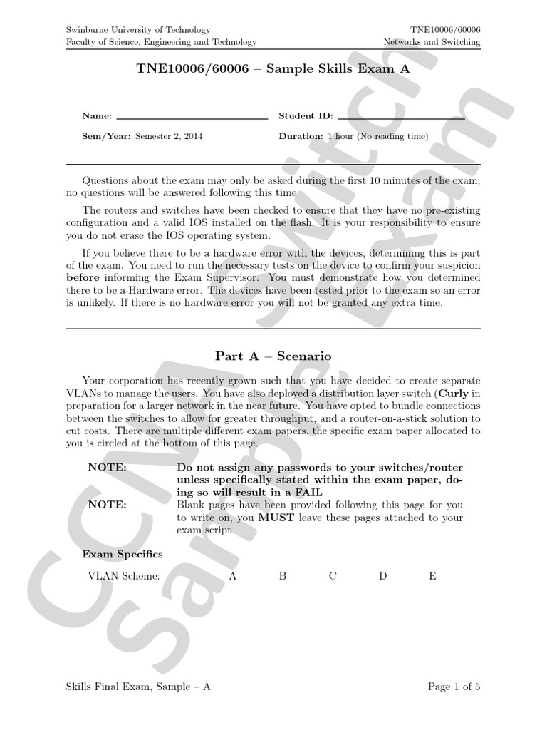 Sample Skills A | PDF