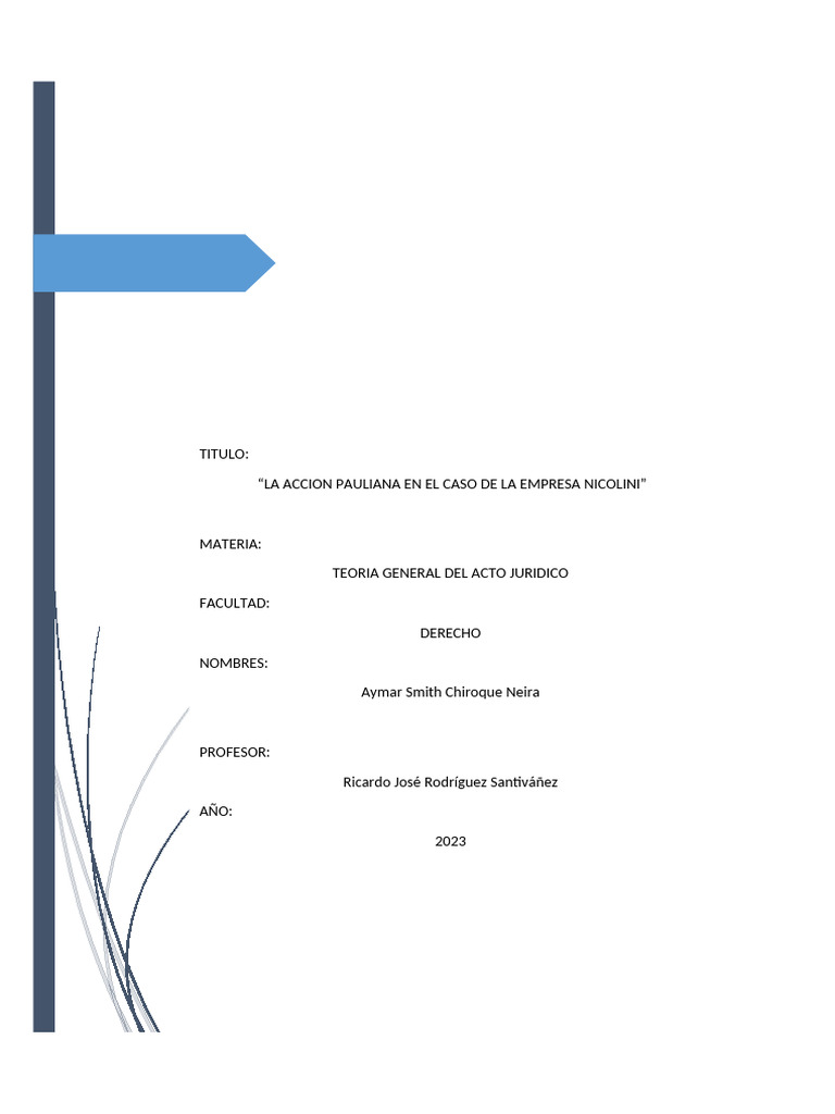 ACCION PAULIANA ta2[1] | PDF