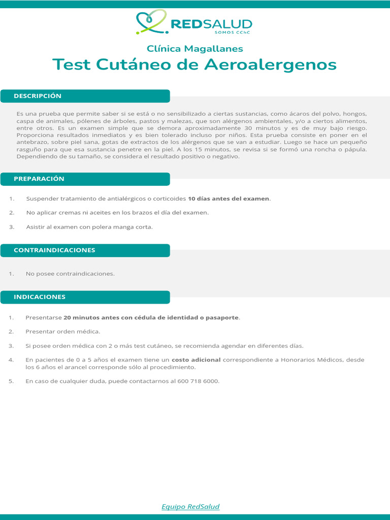 MAG-TEST CUTANEO DE AEROALERGENOS (1) | PDF