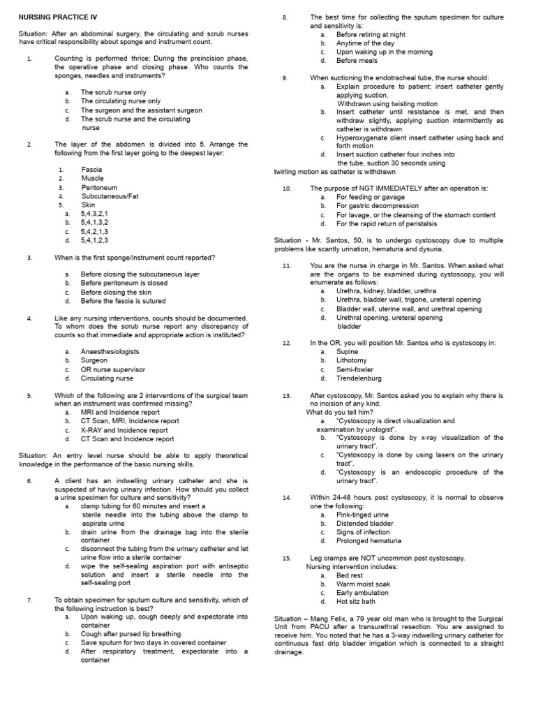 Nursing Practice Iv | PDF