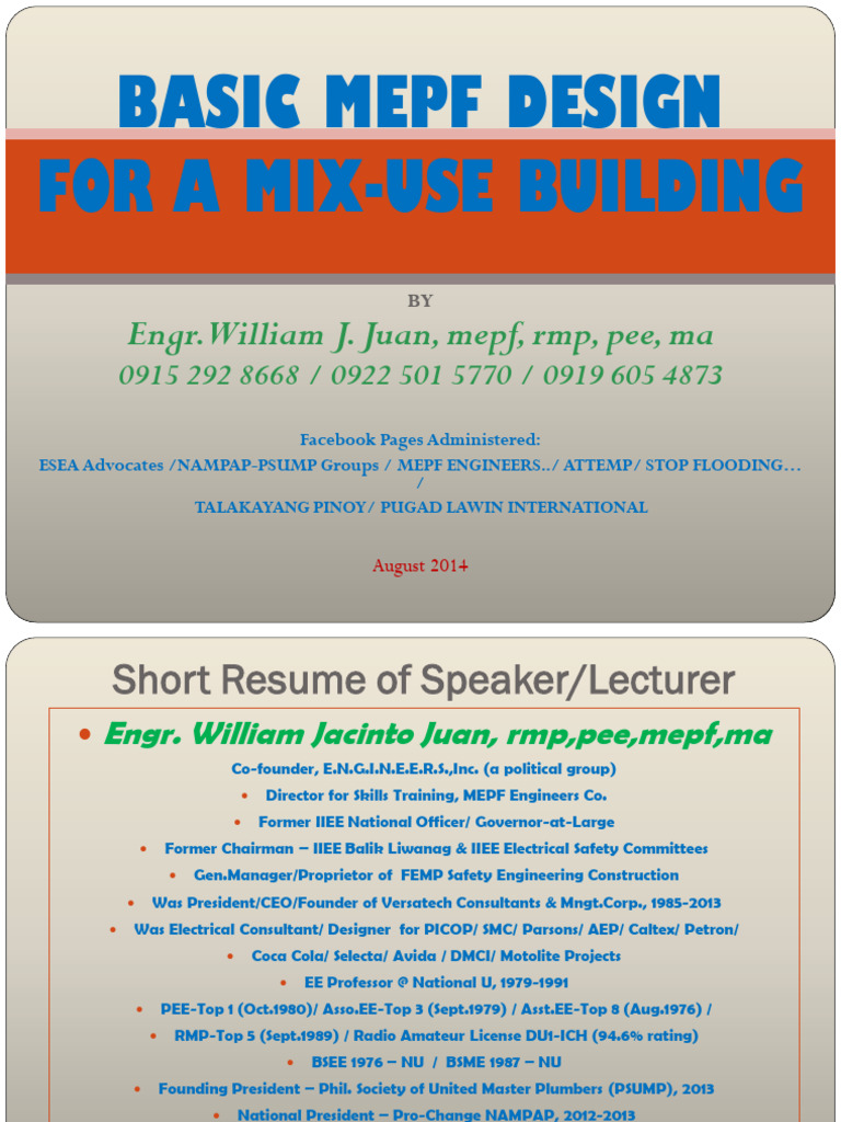 Basic Mepf Design For A Mix-Use BLDG | PDF