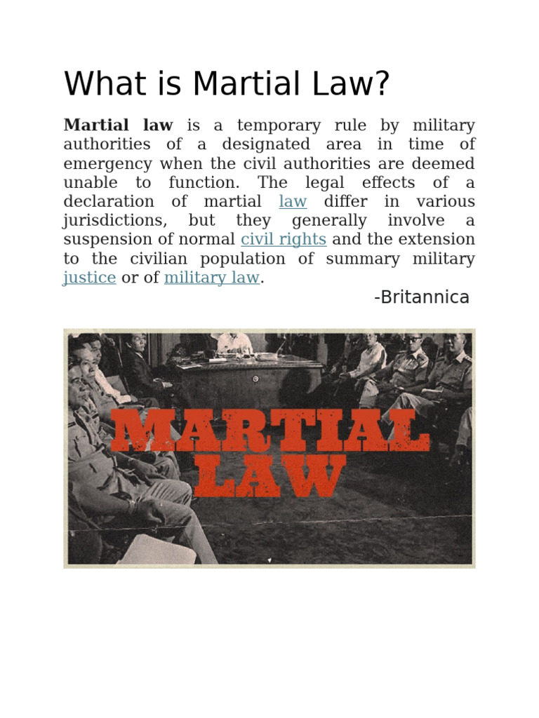 What Is Martial Law | PDF