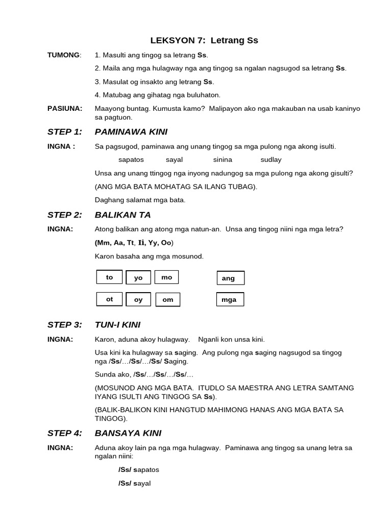 Lesson-7-Ss | PDF