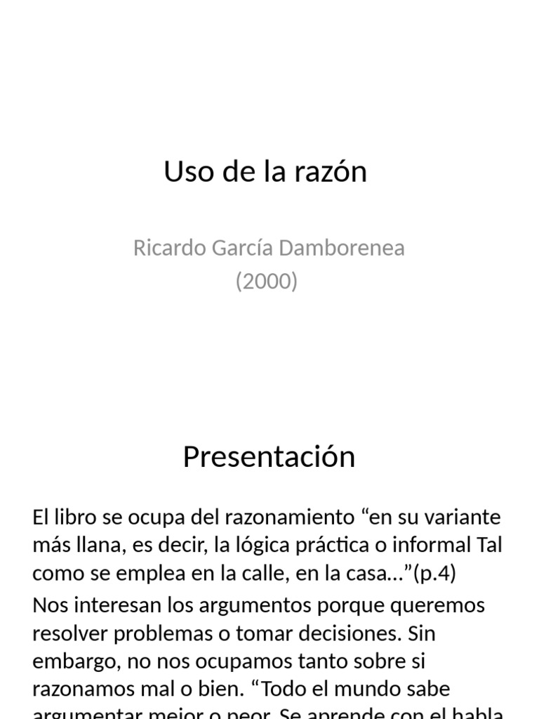 Uso de La Razón | PDF | Moralidad | Filosofía