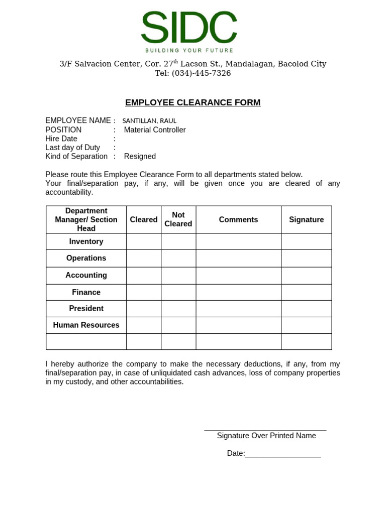 Employee Clearance 2023 | PDF | Business | Finance & Money Management