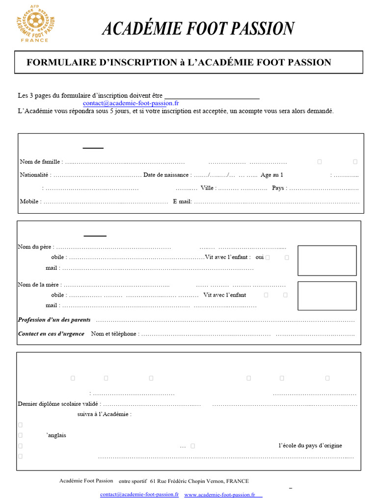 Registration Form 2024 2025 | PDF