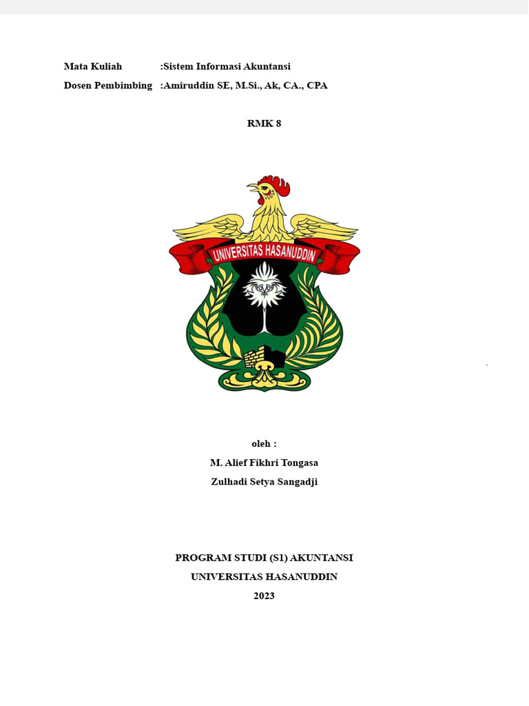 SIA RMK Chapter 8 | PDF