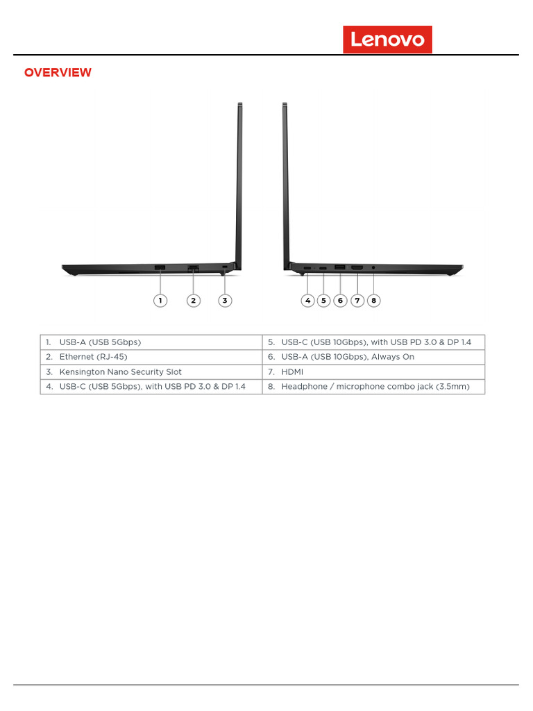 ThinkPad E14 Gen 6 AMD Spec | PDF