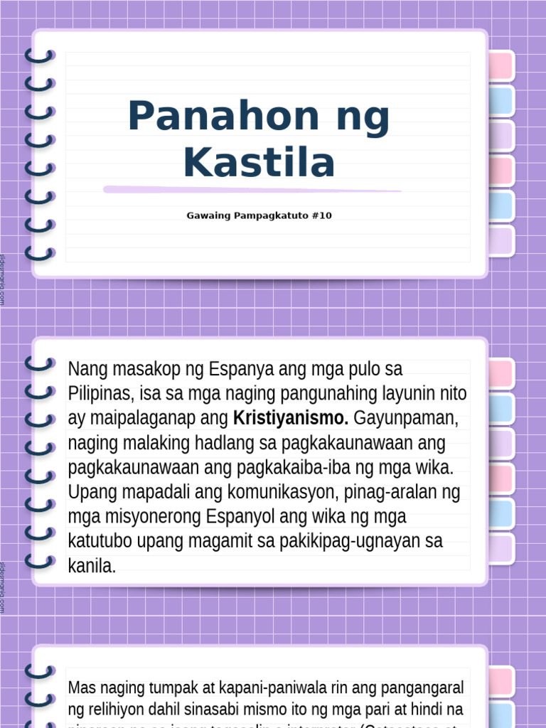 Las 10 Panahon NG Kastila | PDF