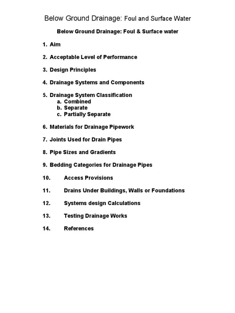 Below Ground Drainage | PDF | Sanitary Sewer | Drainage