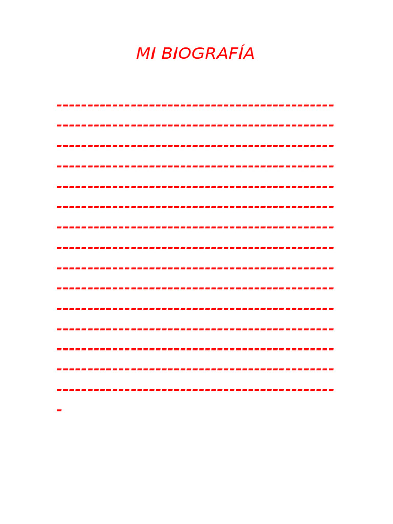 Mi Biografía | PDF