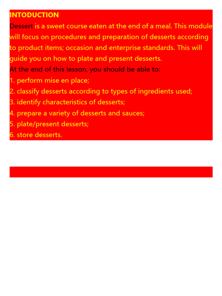 2 Introduction To Desserts | PDF