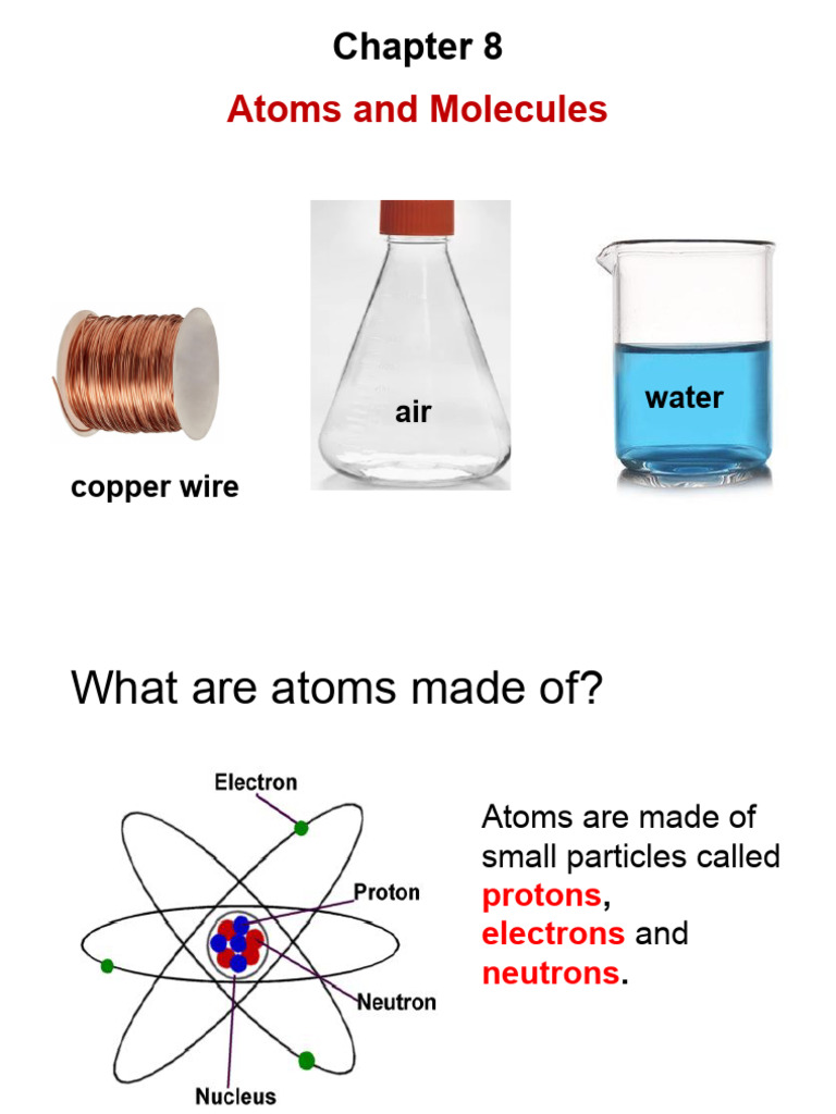 Chapter 8 Atoms Molecules Review | PDF