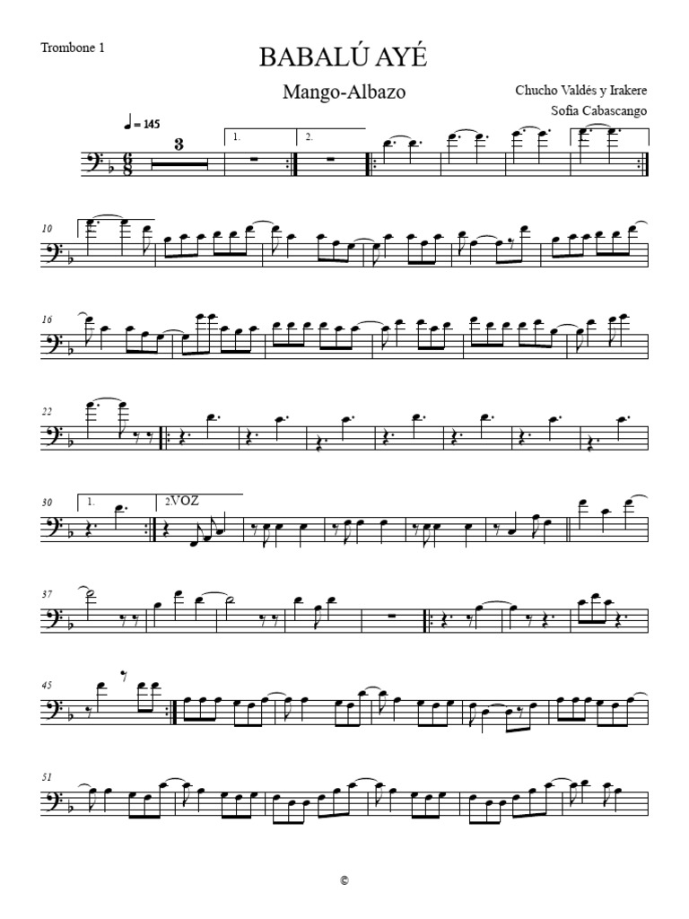 Babalu Aye-Trombon1 | PDF