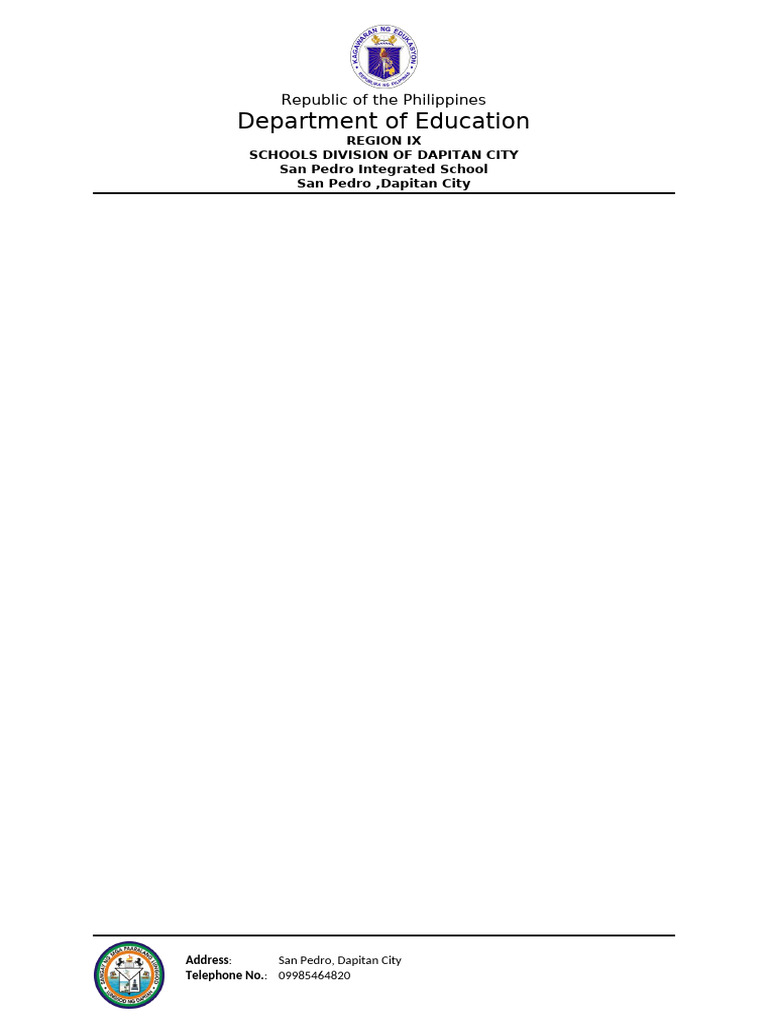 NEW SCHOOL LETTER HEAD | PDF