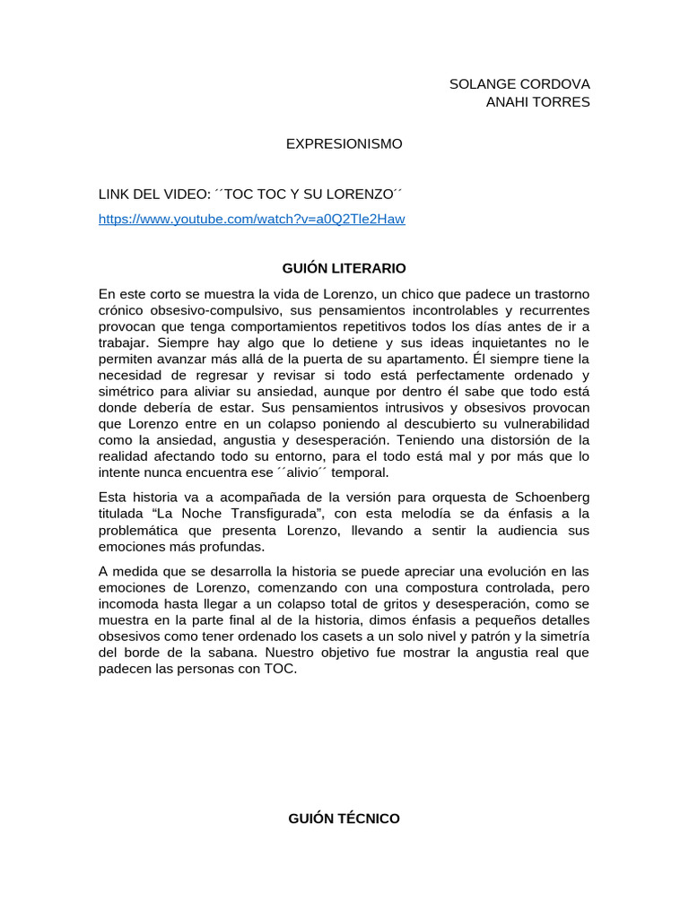 Guion Literario Lorenzo | PDF