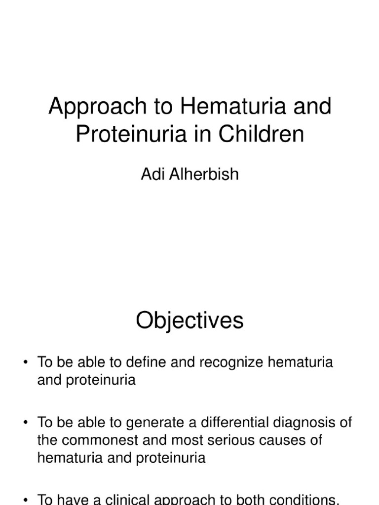HEMATURIA Proteinuria in Pediatric | PDF