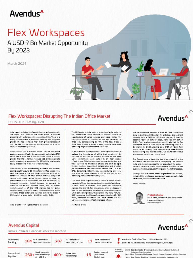 Flex Workspaces - A USD 9 BN Market Opportunity by 2028 | PDF