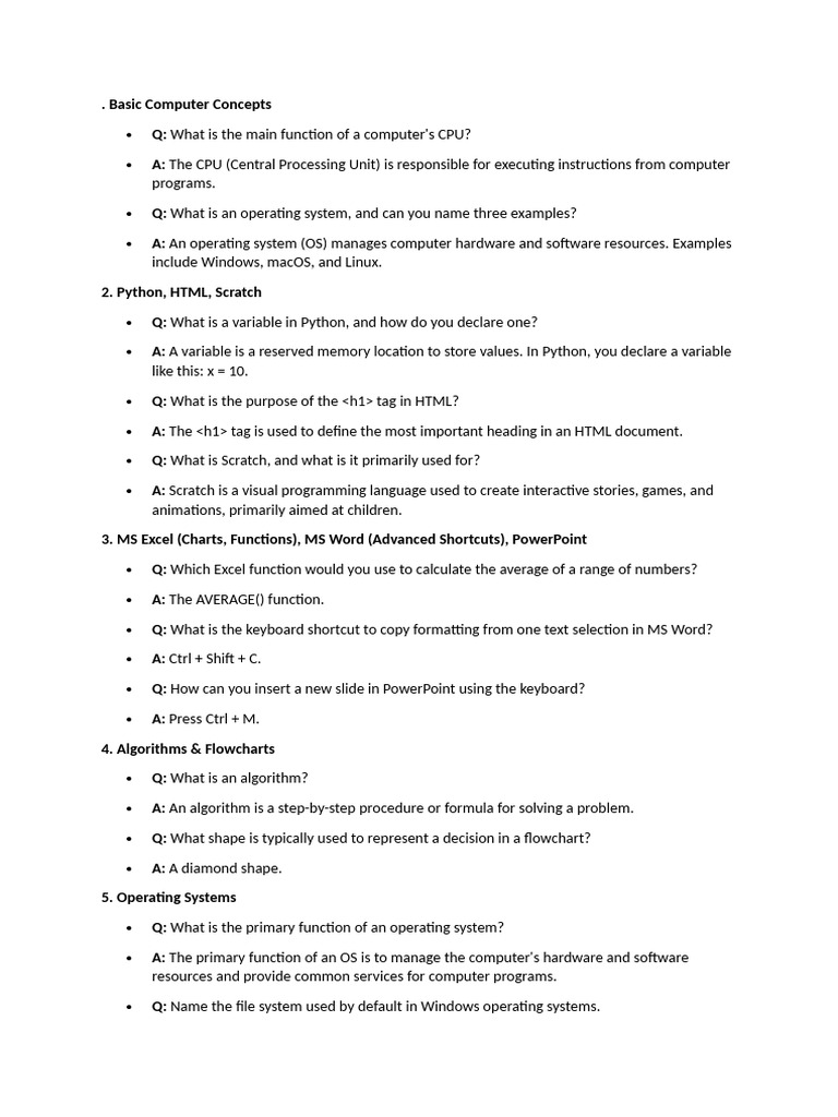 Basic Computer Concepts | PDF