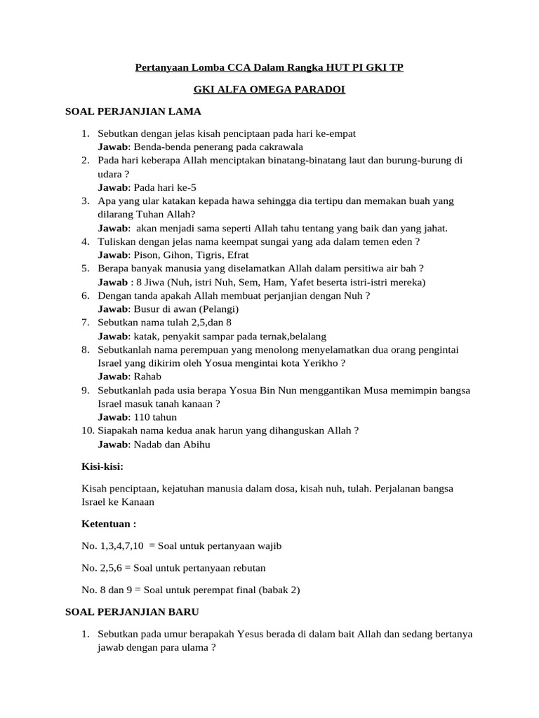Soal CCA | PDF