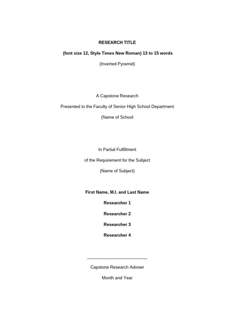 Harmonized Research Template Format | PDF