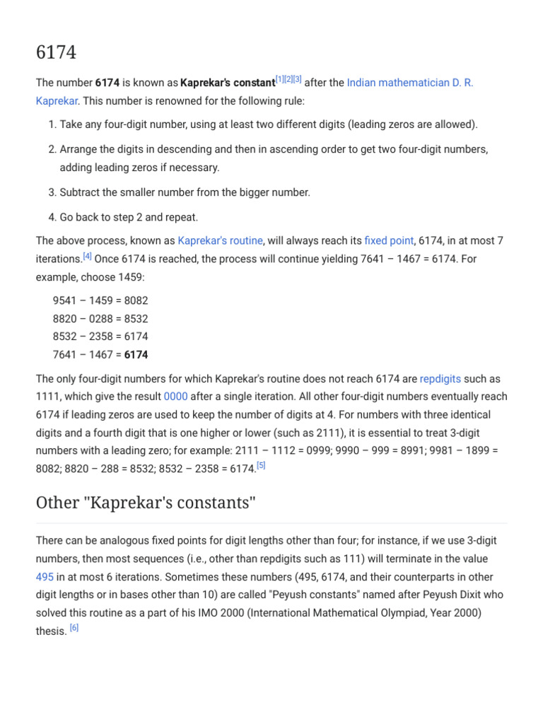 6174 - Wikipedia | PDF