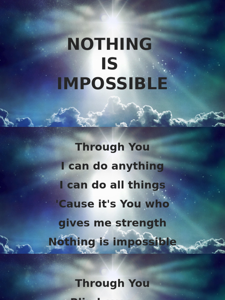 Nothing Is Impossible | PDF