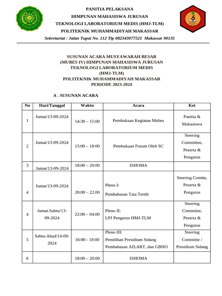 Agenda Acara | PDF