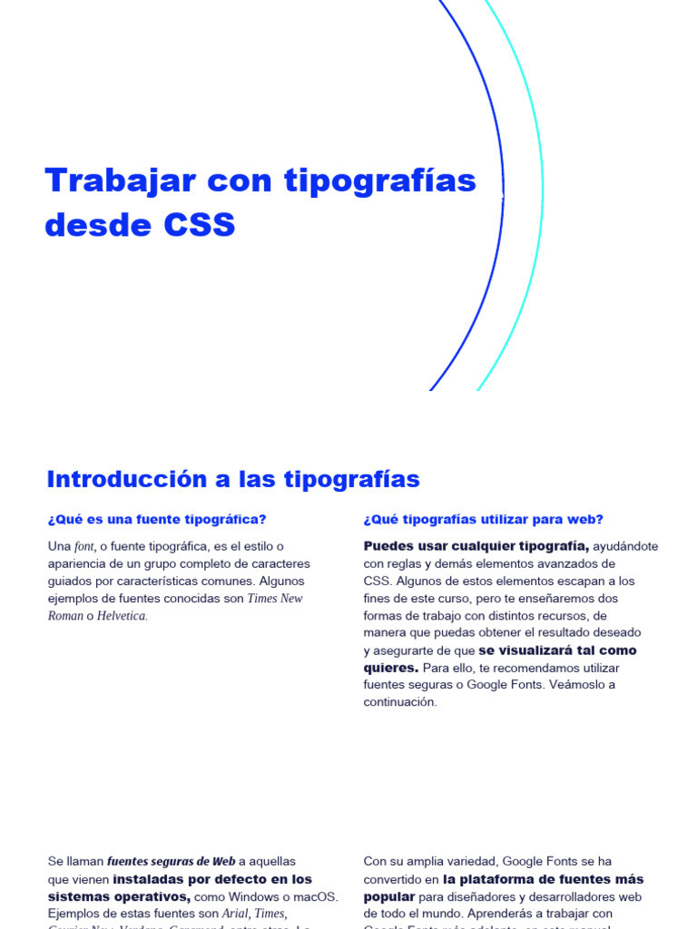 5 - Introduccion A La Tipografía CSS | PDF