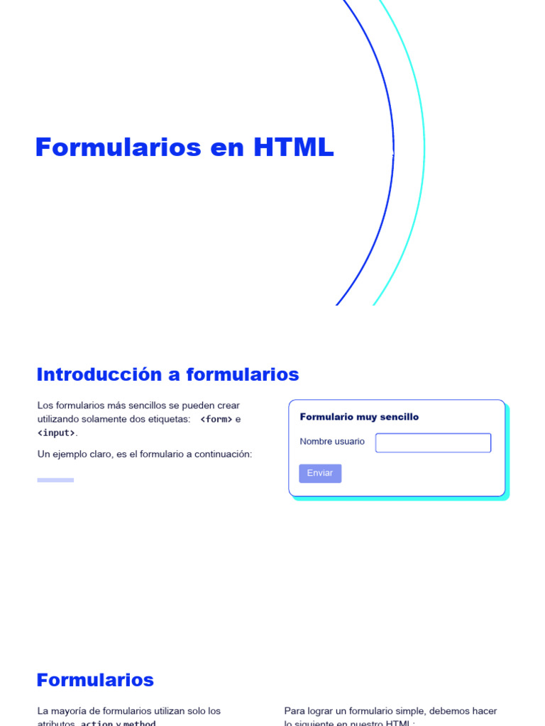 10 - Formularios en HTML | PDF