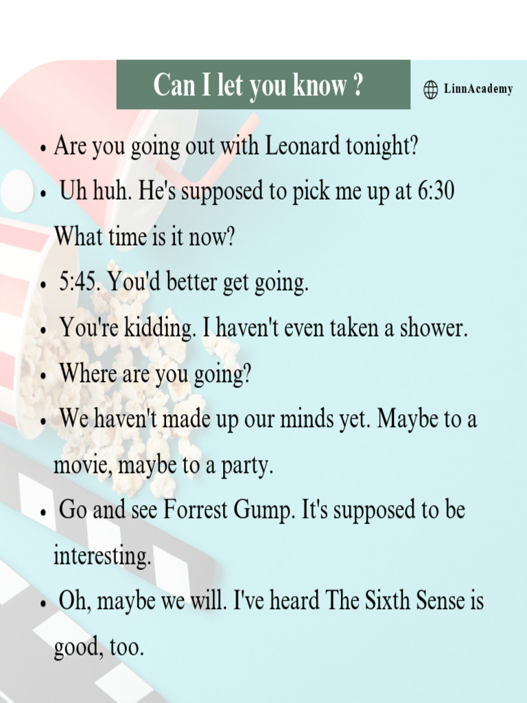 Can You Let Me Know | PDF