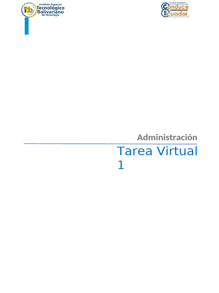 Tarea Virtual 1 La Administracion y El Proceso Administrativo | PDF