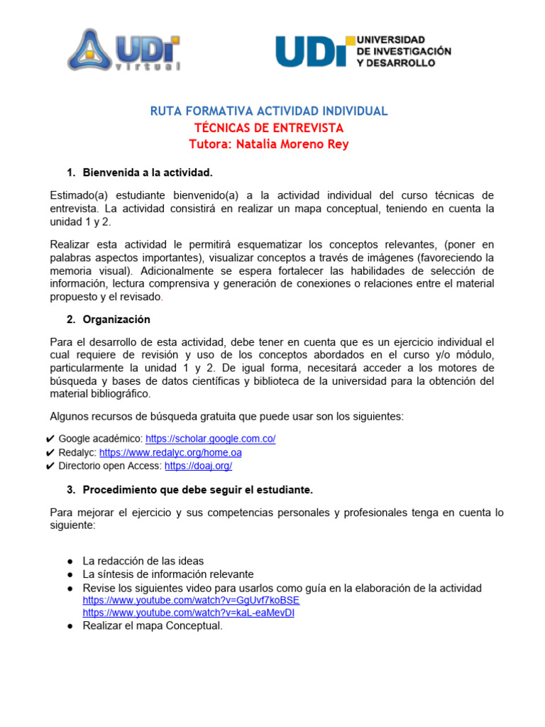 Actividad N° 2 - Técnicas de Entrevista | PDF