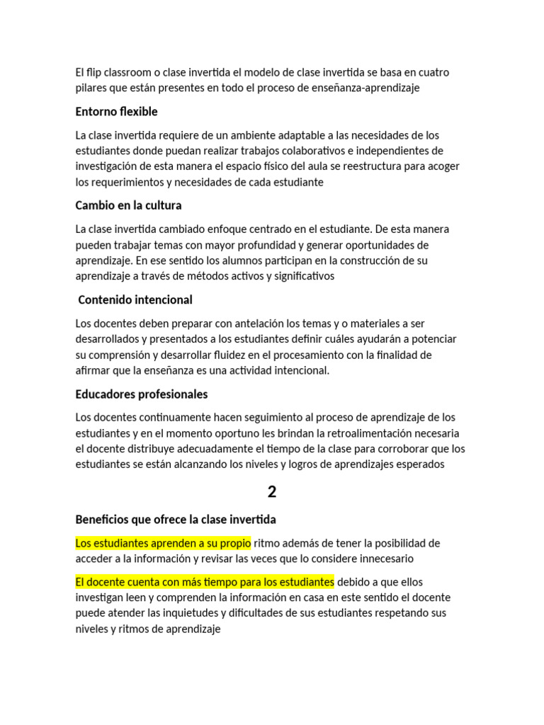 El Flip Classroom o Clase Invertida | PDF
