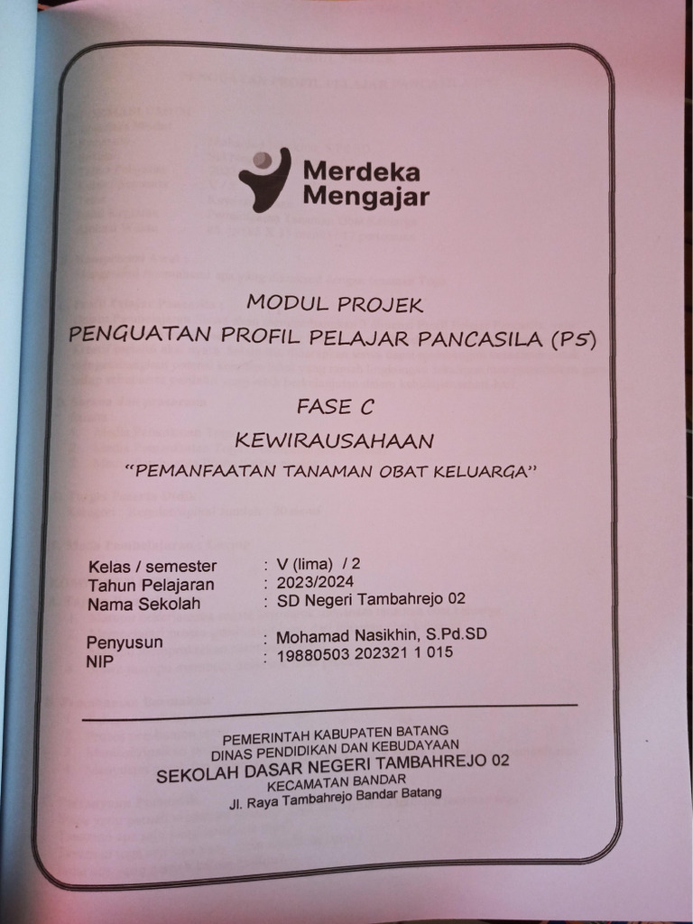 Modul Projek Pemanfaatan Toga | PDF