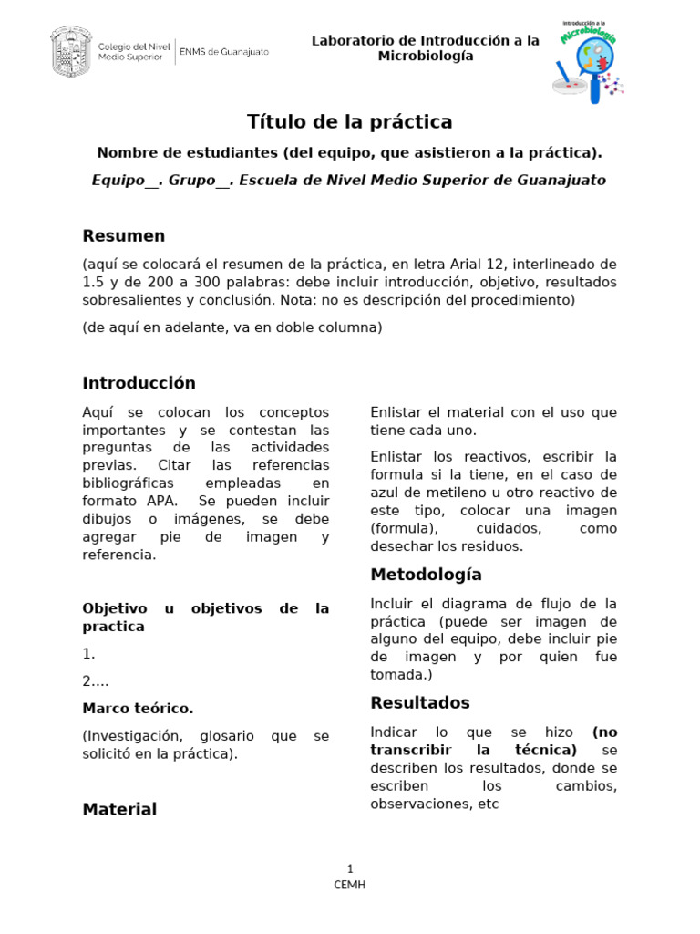 Formato Practica de Laboratorio MICRO AD 24 | PDF