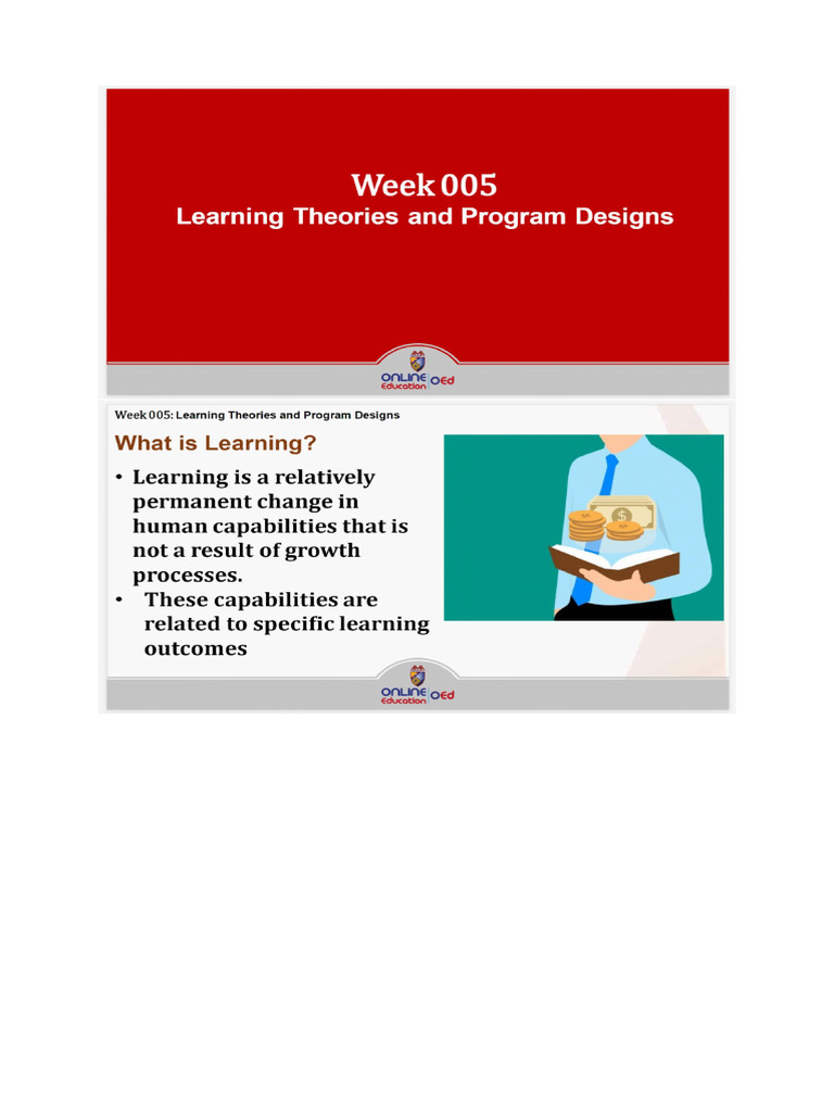 5 - Learning Theories and Program Designs | PDF