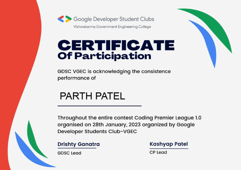 GDSC Coding Certi | PDF
