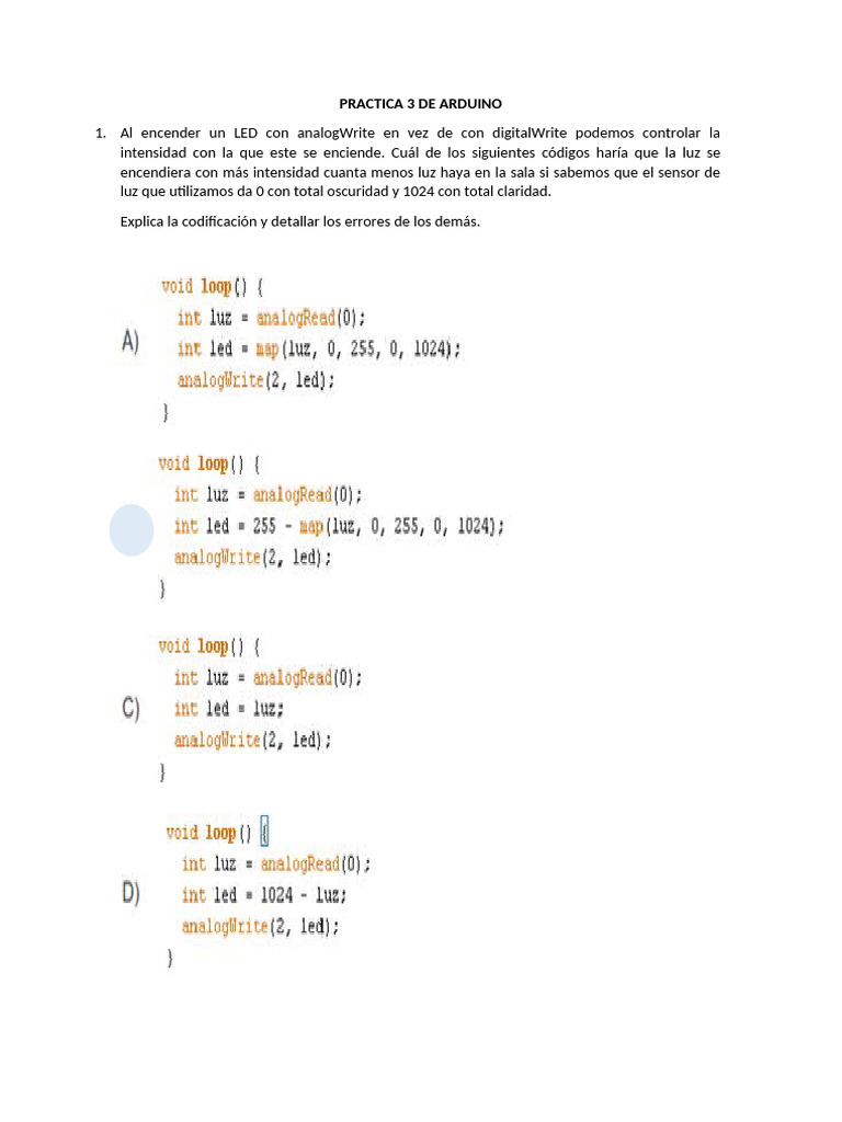 Practica Calificada 3 de Arduino Maria | PDF