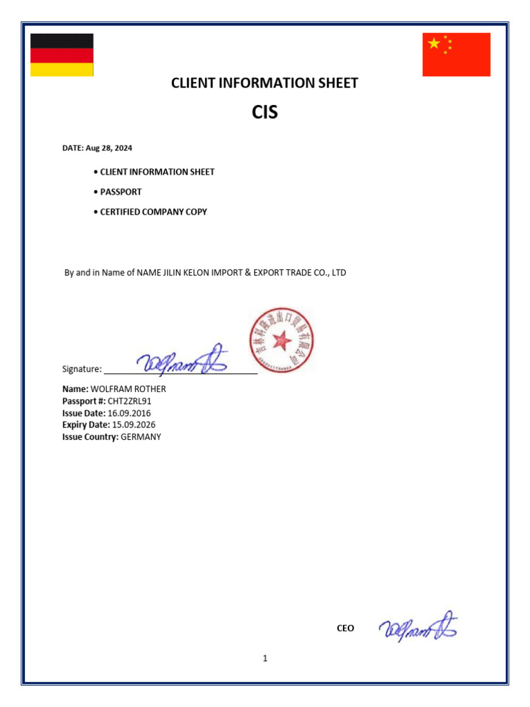 Cis Account KTT - Wolfram Dietrich | PDF