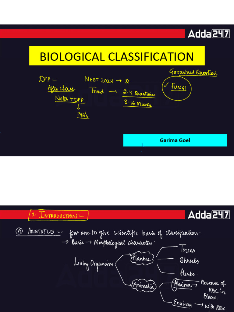 Biological Classification | PDF | Spore | Sexual Reproduction