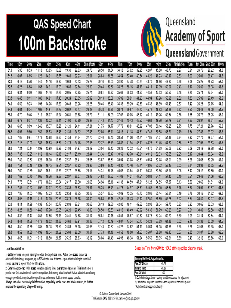 Speed Chart - 100BK | PDF