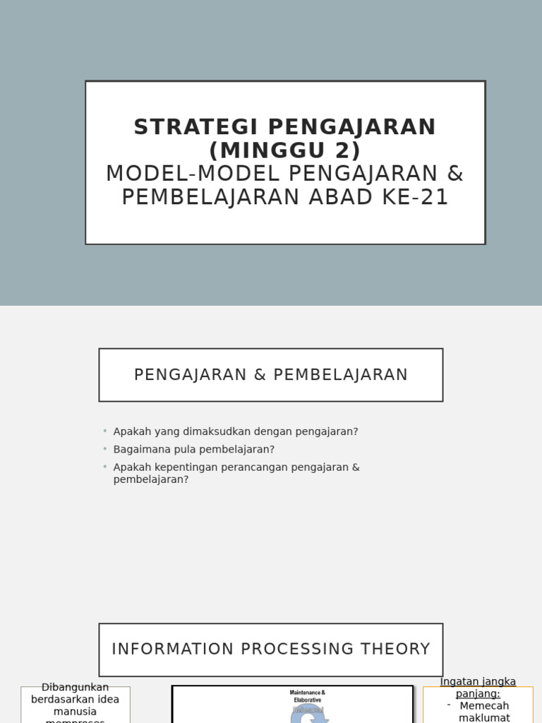 W2.model Pengajaran Abad Ke21 2024 | PDF