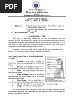 Science Lesson Plan: Respiratory System | PDF | Respiratory Tract | Lung