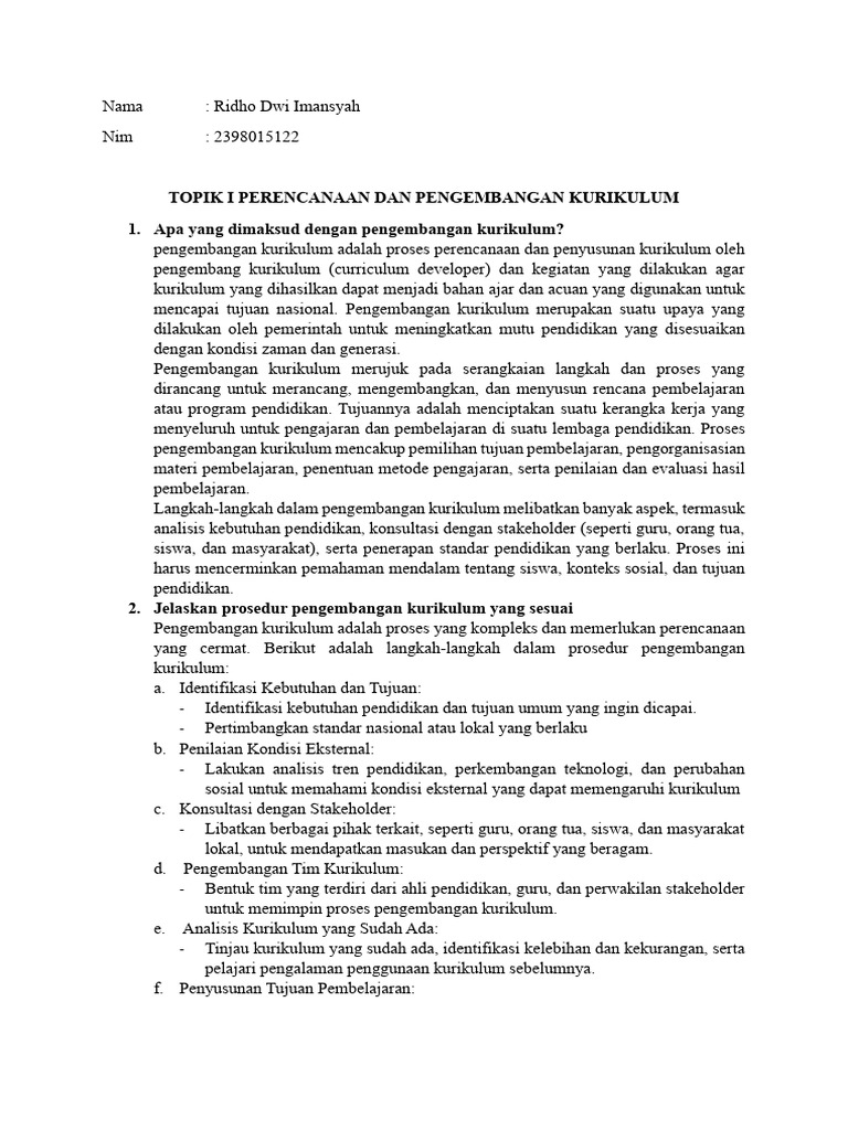 Topik 1 Mulai Dari Diri | PDF