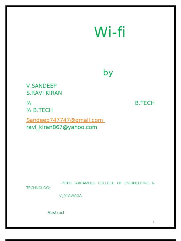 Everything You Need to Know About Wi-Fi | PDF | Wireless Lan | Computer ...