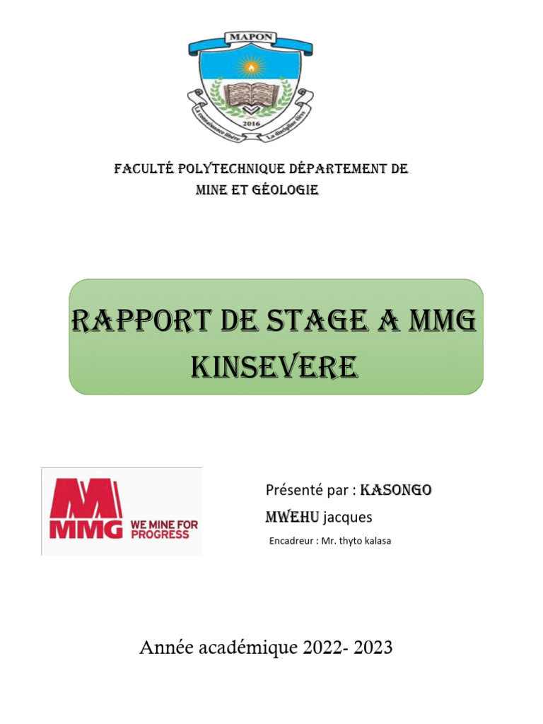 Rapport de Stage de Jacques Kasongo - 090536.docx+++ | PDF
