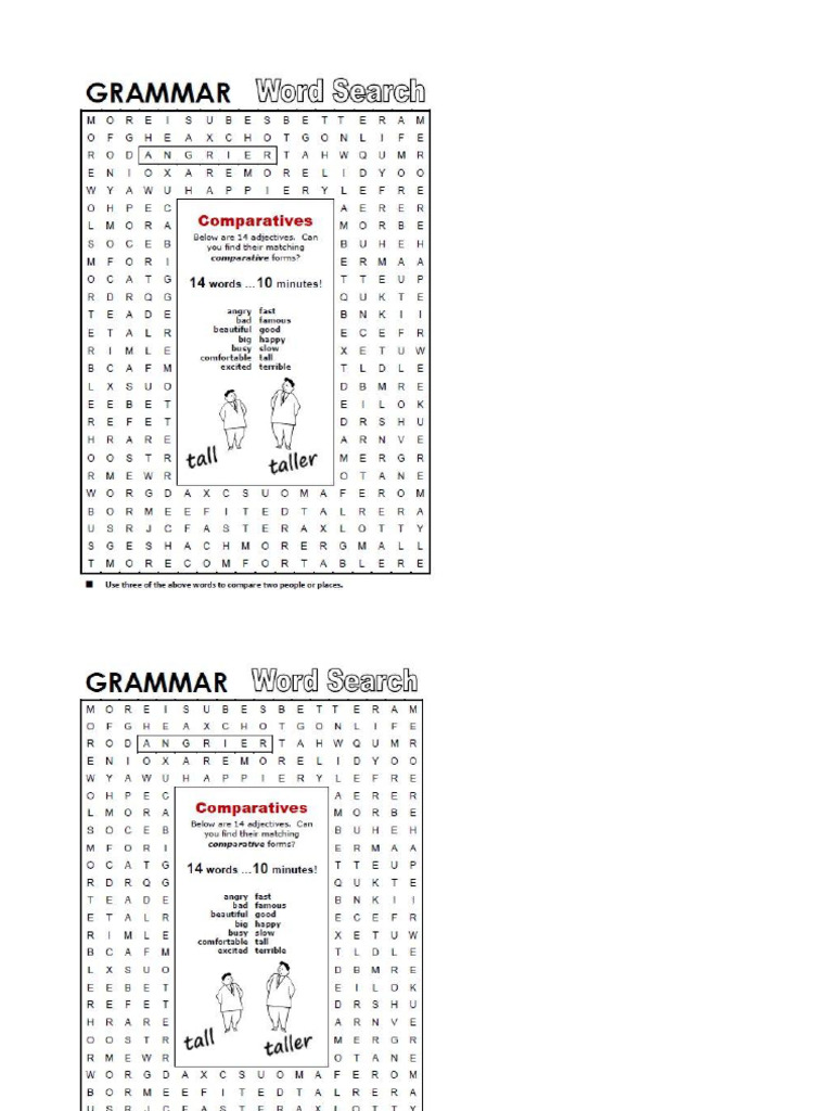 Comparative word search | PDF