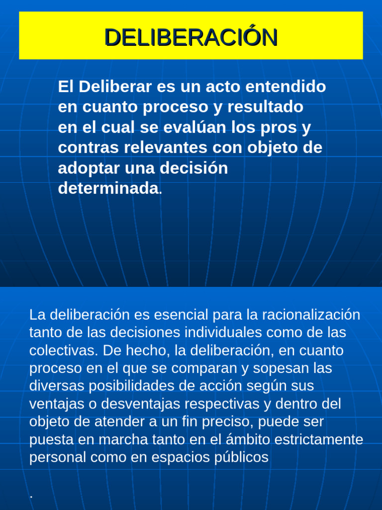DELIBERACIÓN (1 sesión) | PDF