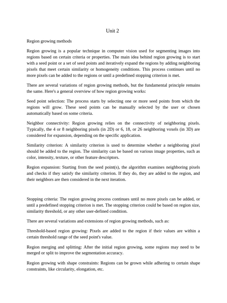 Computer Vision Unit 2 Pdf